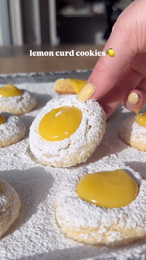 Lemon curd cookies soft and filled with tart lemon flavor