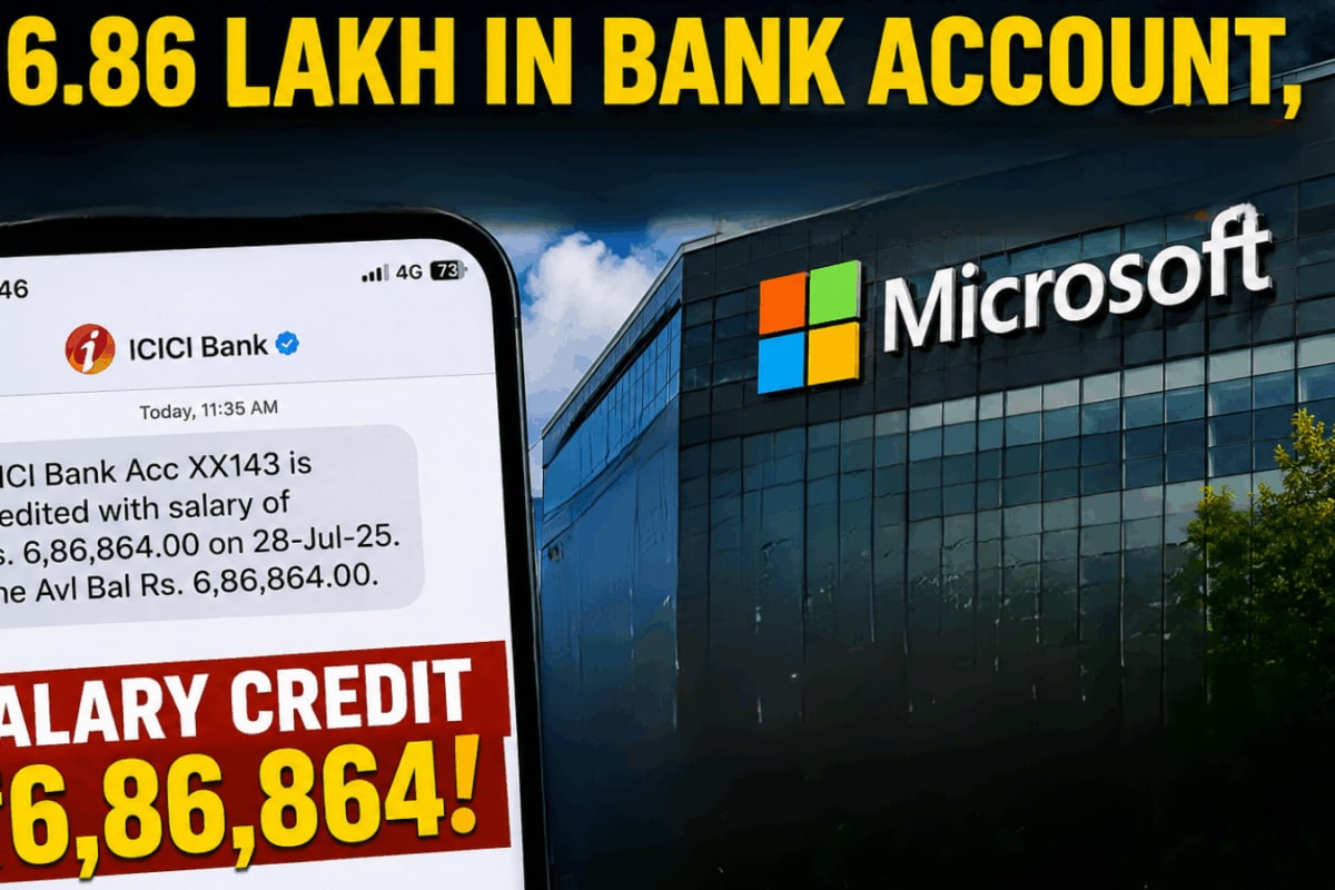 Microsoft fresher receives Rs 6.86 lakh in bank account, viral ...