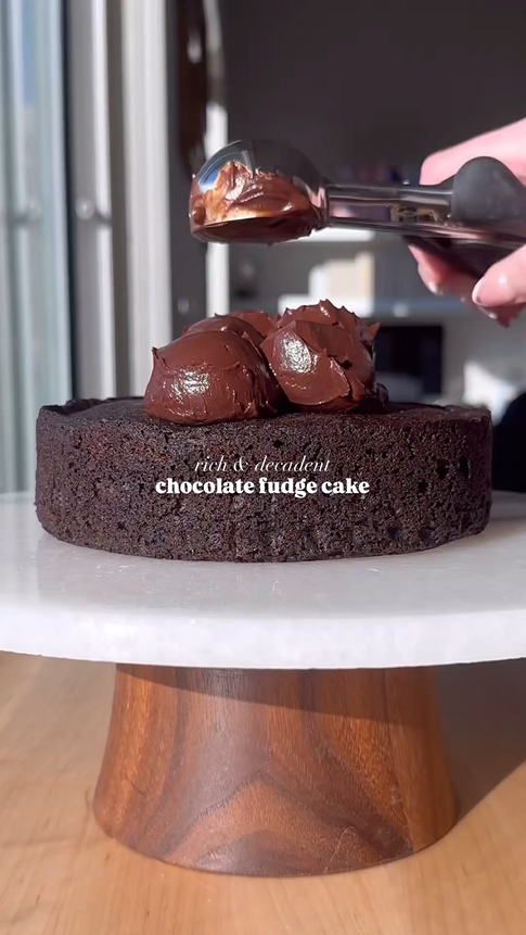 Rich chocolate fudge cake with decadent ganache