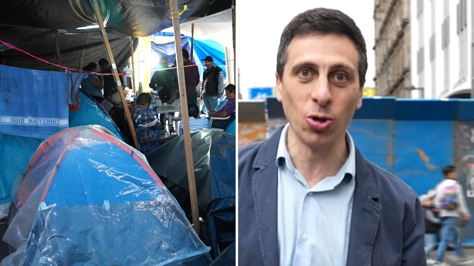 World Cup: Inside Mexico's tent city at fan zone as teachers protest