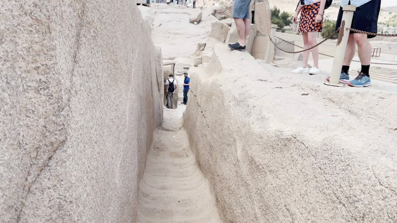 Exploring out of bounds at the megalithic quarry in Aswan Egypt