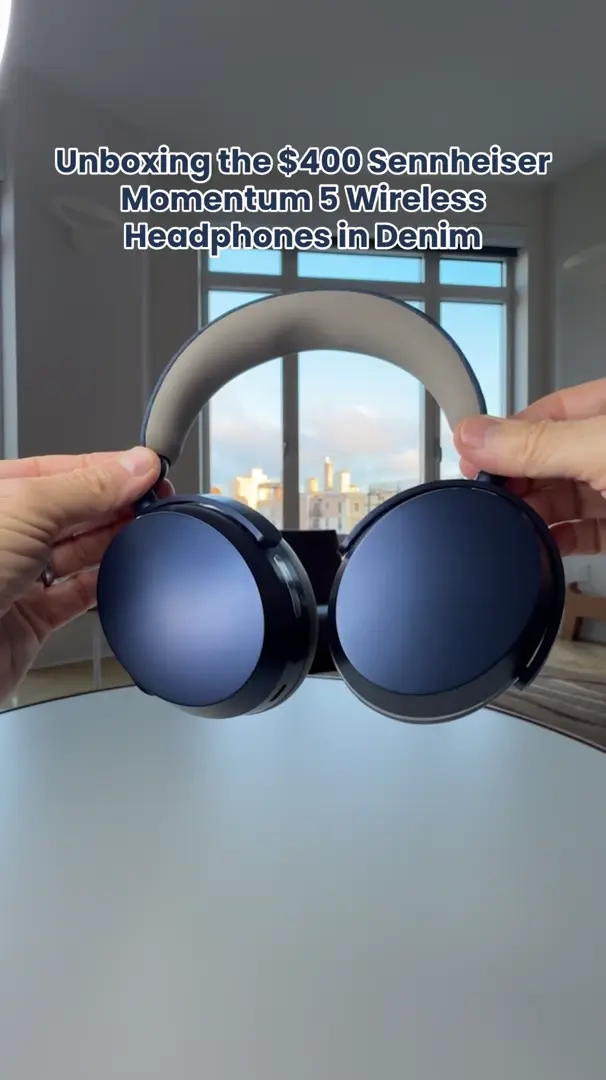 Unboxing the $400 Sennheiser Momentum 5 wireless headphones in denim