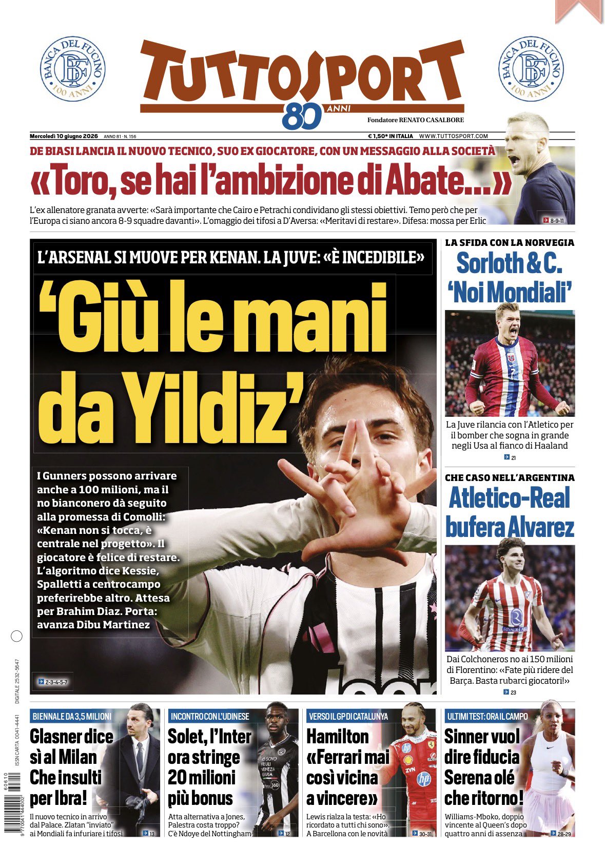 Rassegna stampa Juve: prime pagine quotidiani sportivi – 10 giugno