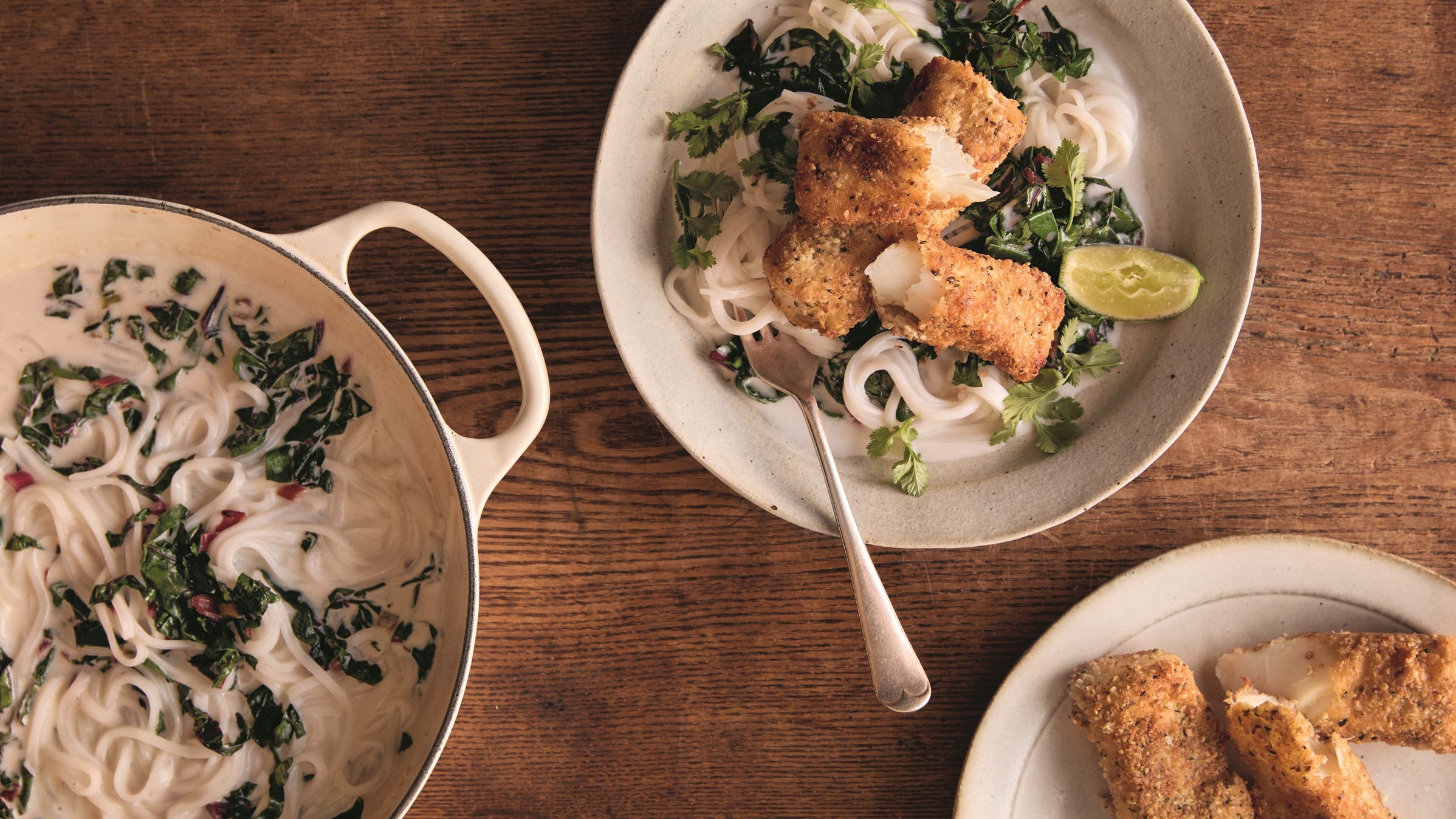 Claudine Boulstridge’s coconut cod and zesty noodles recipe
