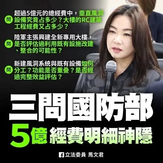 刪減陸軍傘訓預算2億元 馬文君說明原因：這不是反對建軍