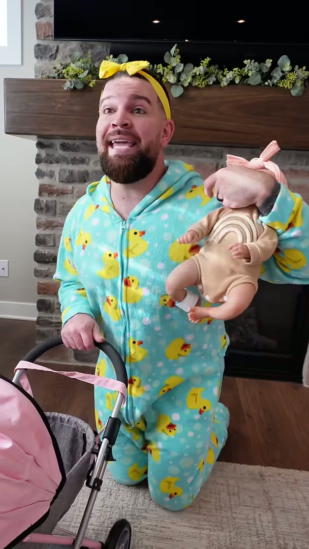 Playful baby doll adventure goes viral