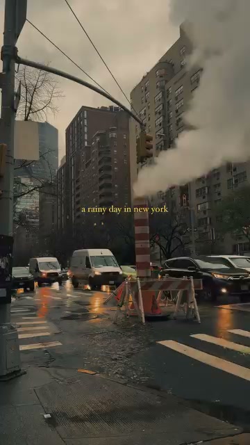 Rainy New York streets with cinematic city vibes