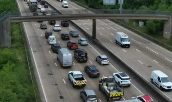M25 traffic live: Traffic grinds to halt after vehicle fire on motorway ...