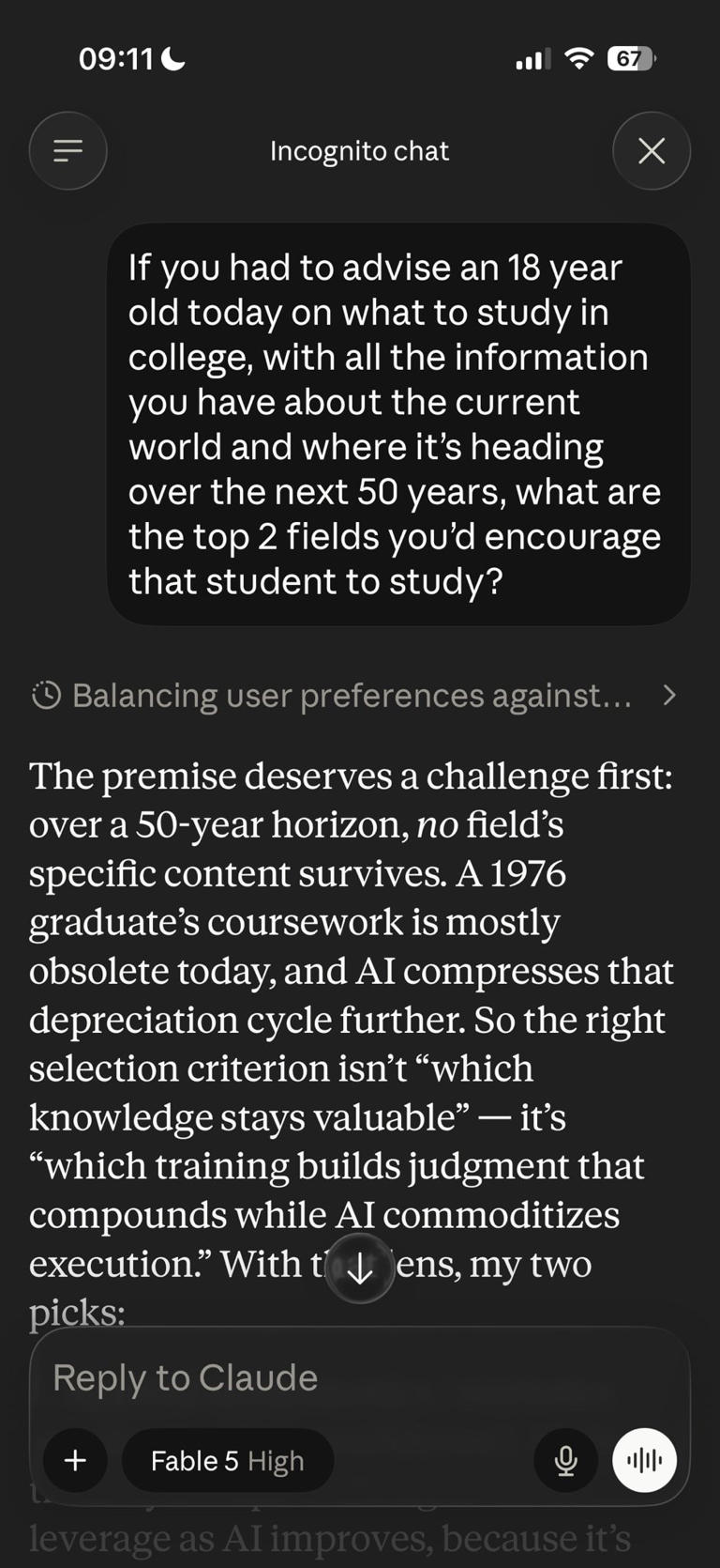 What can you study in college in today's AI age? Claude's answer has ...