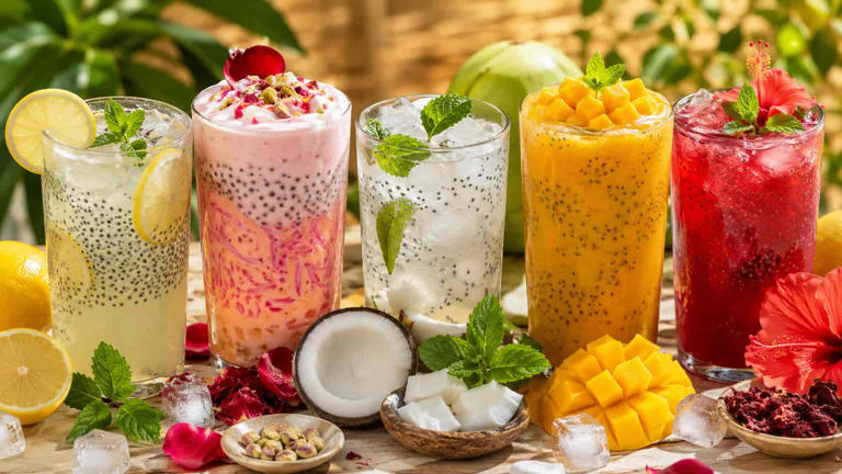 Refreshing homemade basil seed beverage recipes for summers