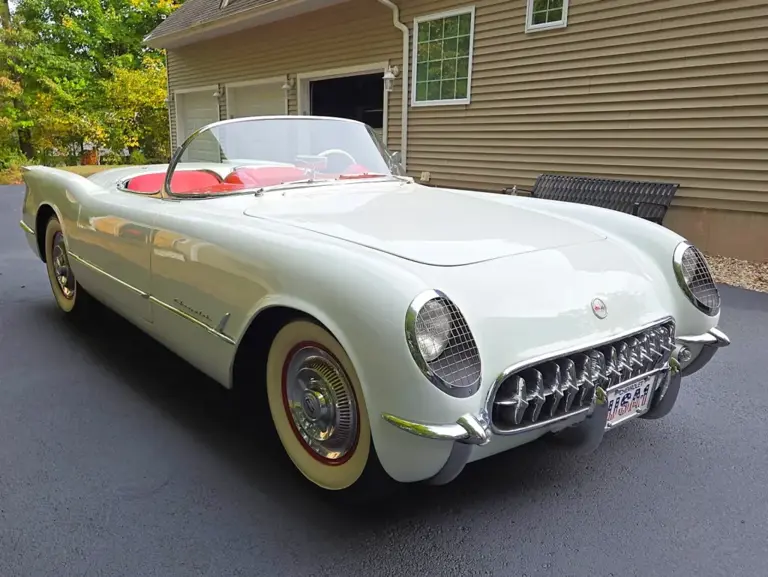 A white-over-red piece of Corvette history: The 1954 Chevrolet Corvette ...