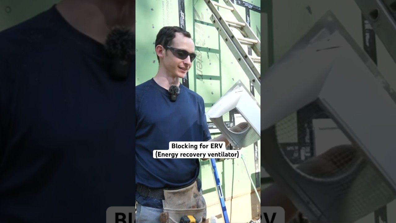 Install ERV exhaust with proper exterior blocking methods