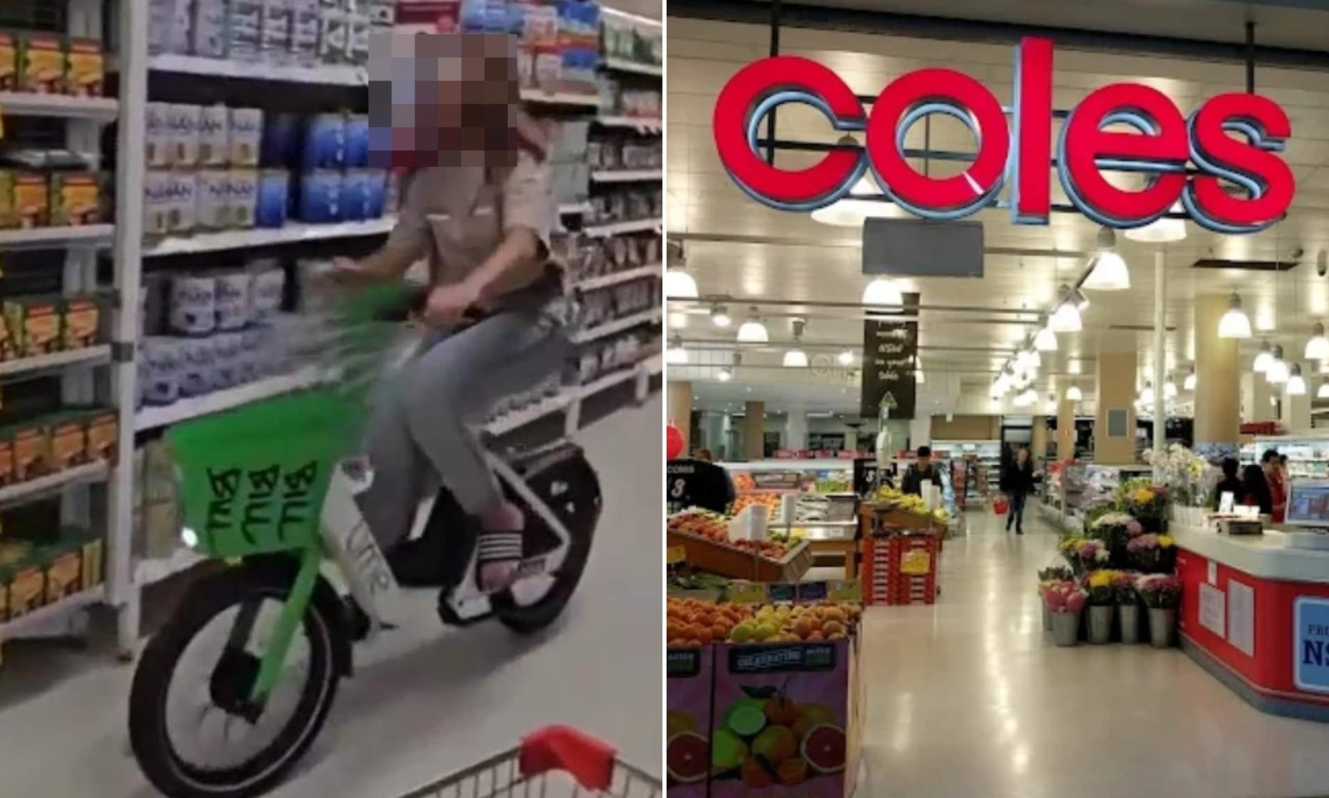 Viewers divided over viral clip of teen on e-bike inside a Coles ...