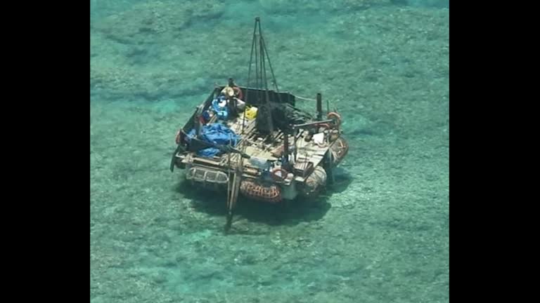 Philippine Coast Guard releases images showing shoal structure, buoys ...
