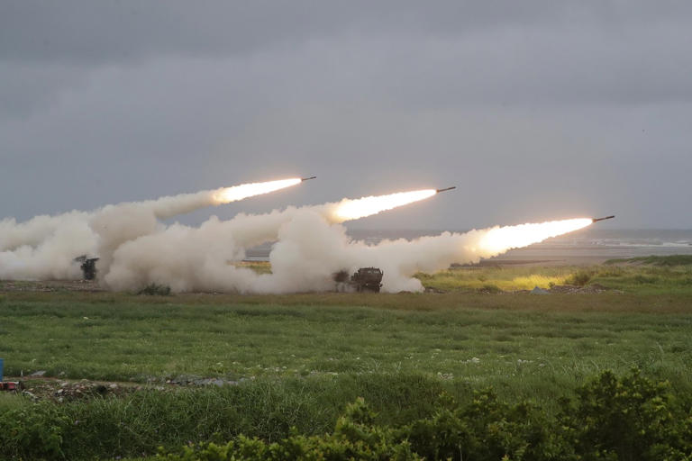 Taiwan fires rockets in China's direction from a US.-supplied mobile ...