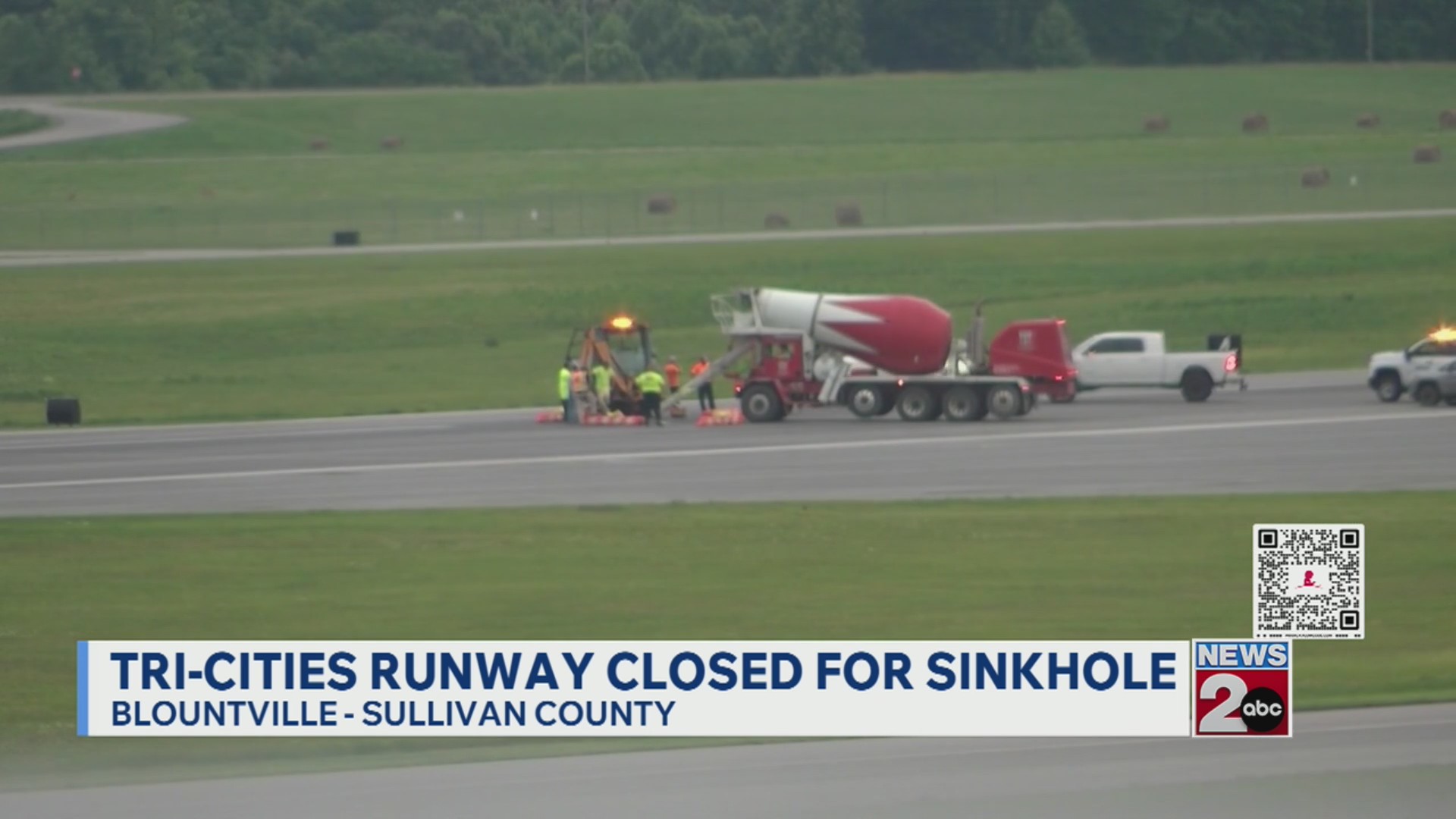 Tri-Cities Airport runway closed due to sinkholes