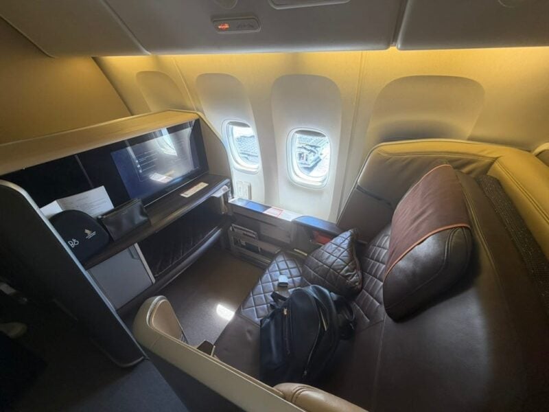 Ich bin zwölf Stunden in der First Class von Singapore Airlines ...
