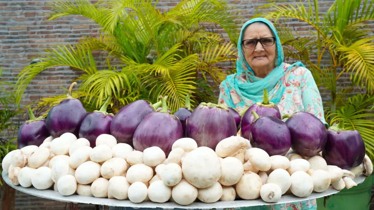 Grandma's secret to the perfect baingan mushroom fry