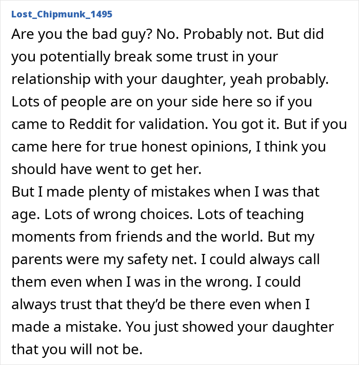 Parent makes adult daughter face the consequences of her own actions ...