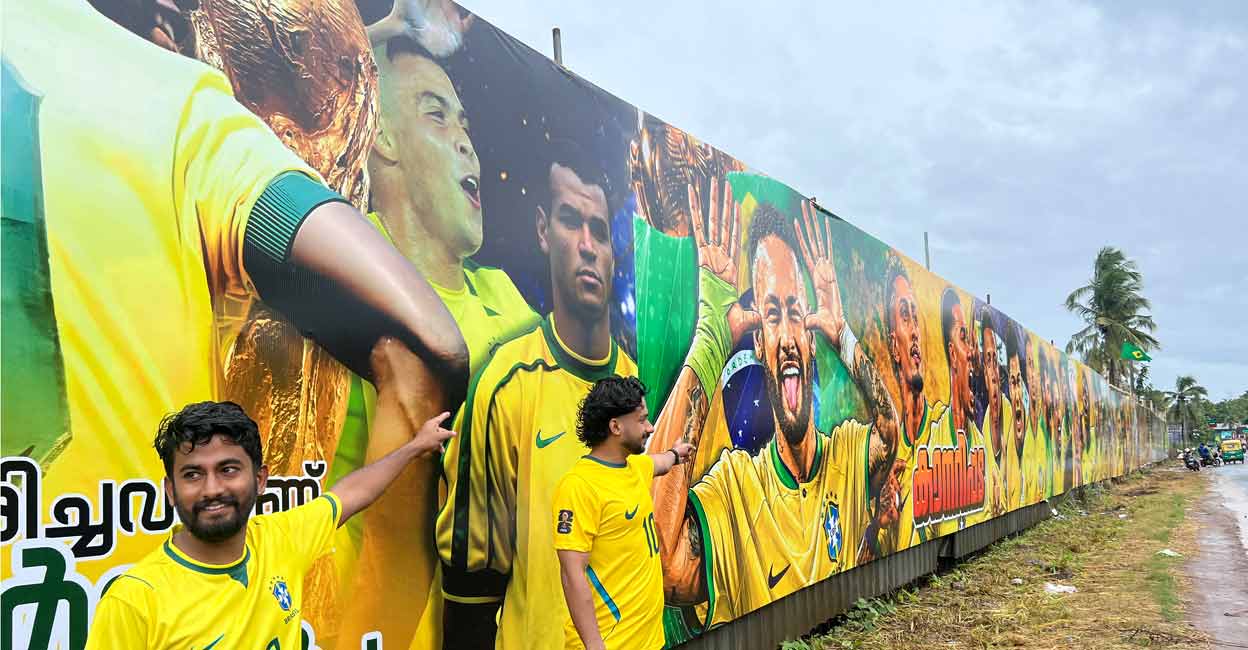 WC football fever in Kerala: Check out 400-feet flex in Malappuram