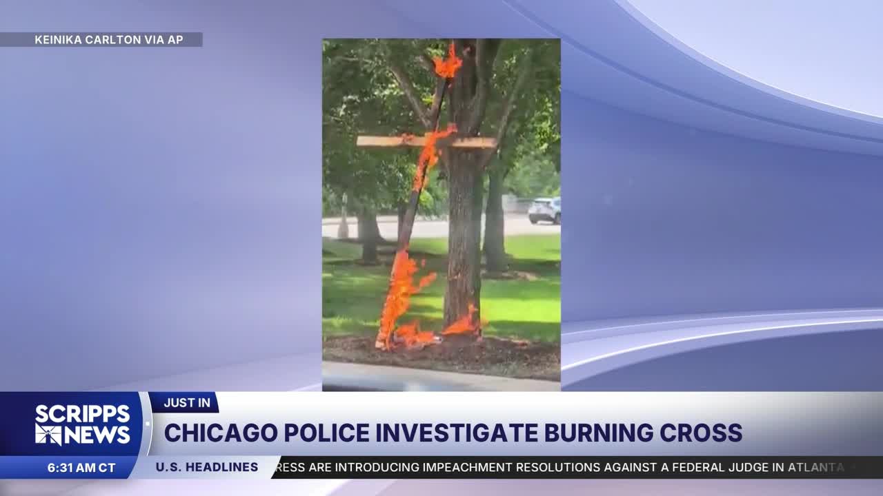 Chicago police probe burning cross in popular Grant Park
