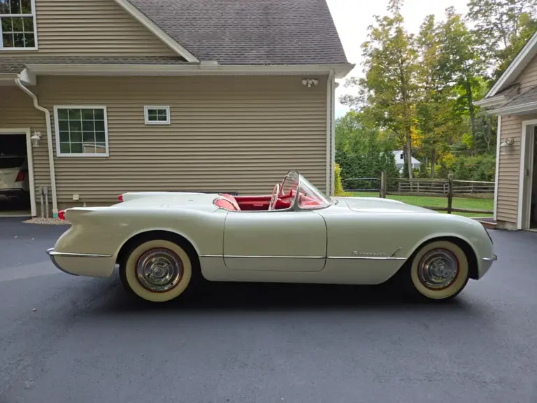 A white-over-red piece of Corvette history: The 1954 Chevrolet Corvette ...