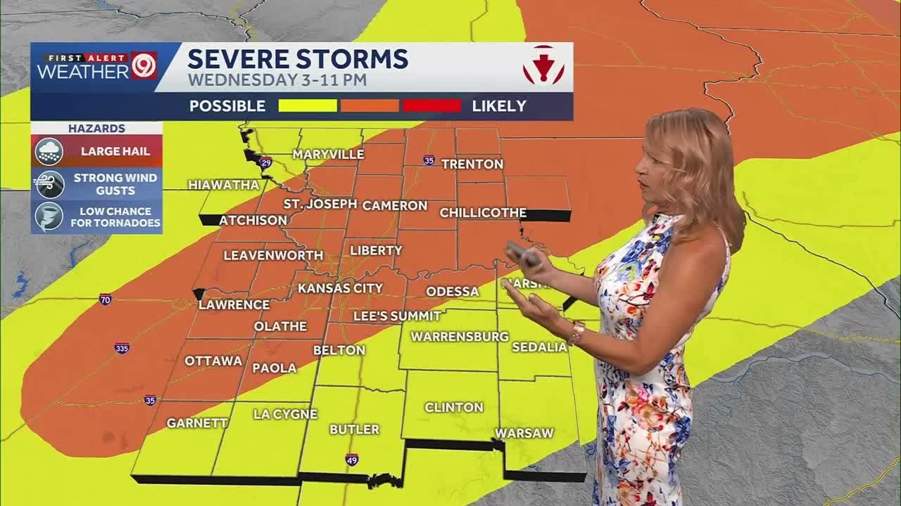 Kansas City weather alert day - severe storms possible Wednesday