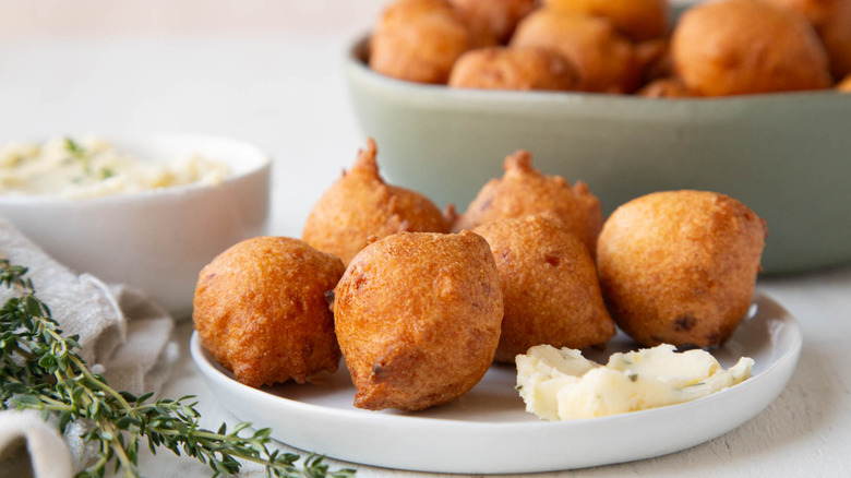 Classic hush puppies with lemon honey butter recipe