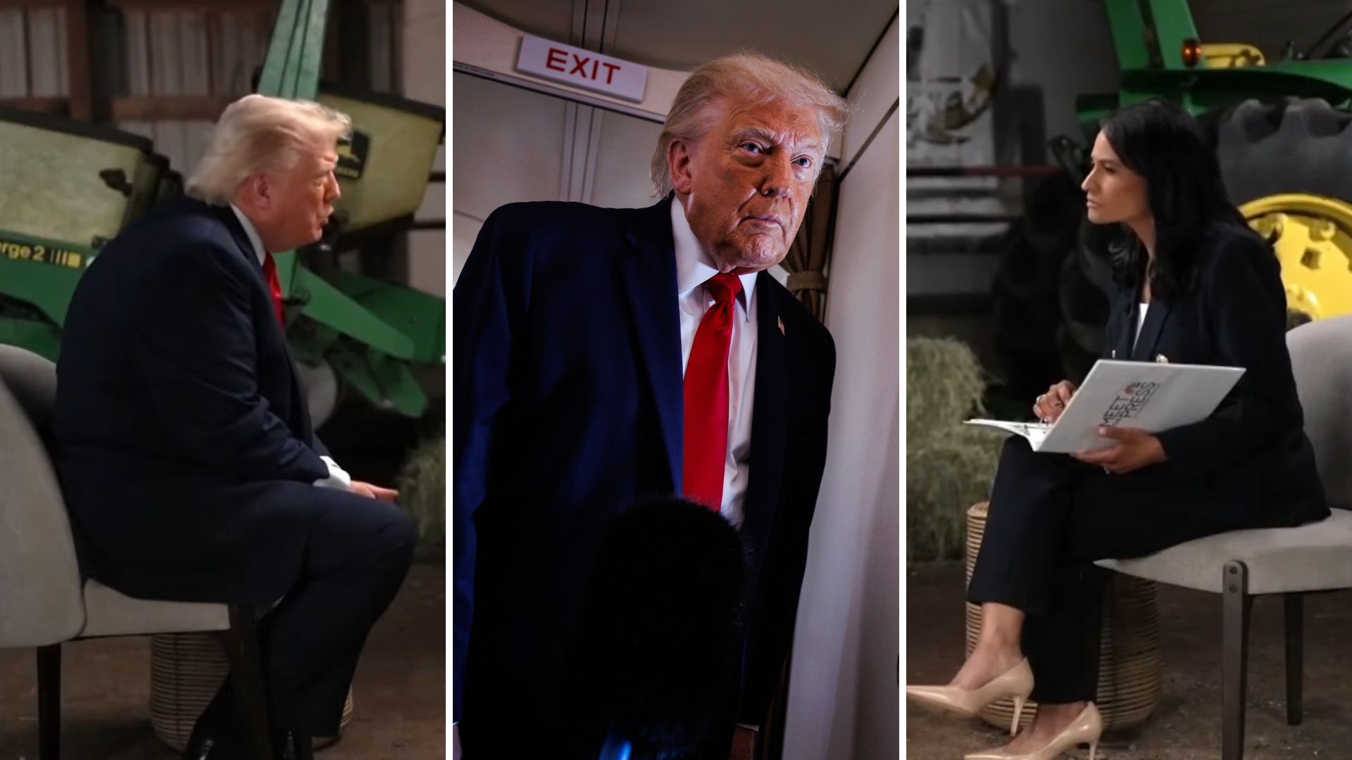 Trump storms out of interview after fraud claims
