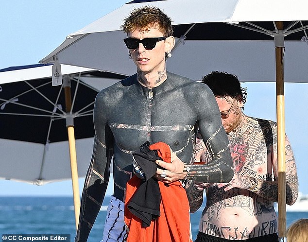 Machine Gun Kelly shares intense physical toll of his blackout tattoo
