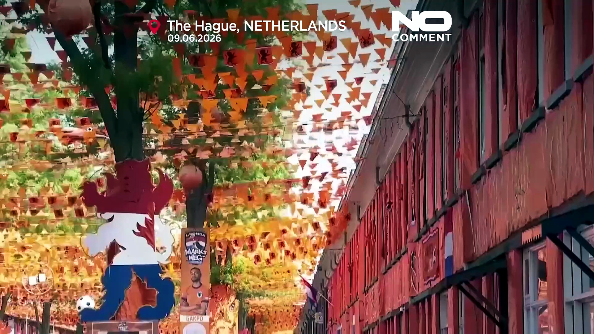 Netheralnds: Marktweg in The Hague becomes iconic orange street for ...