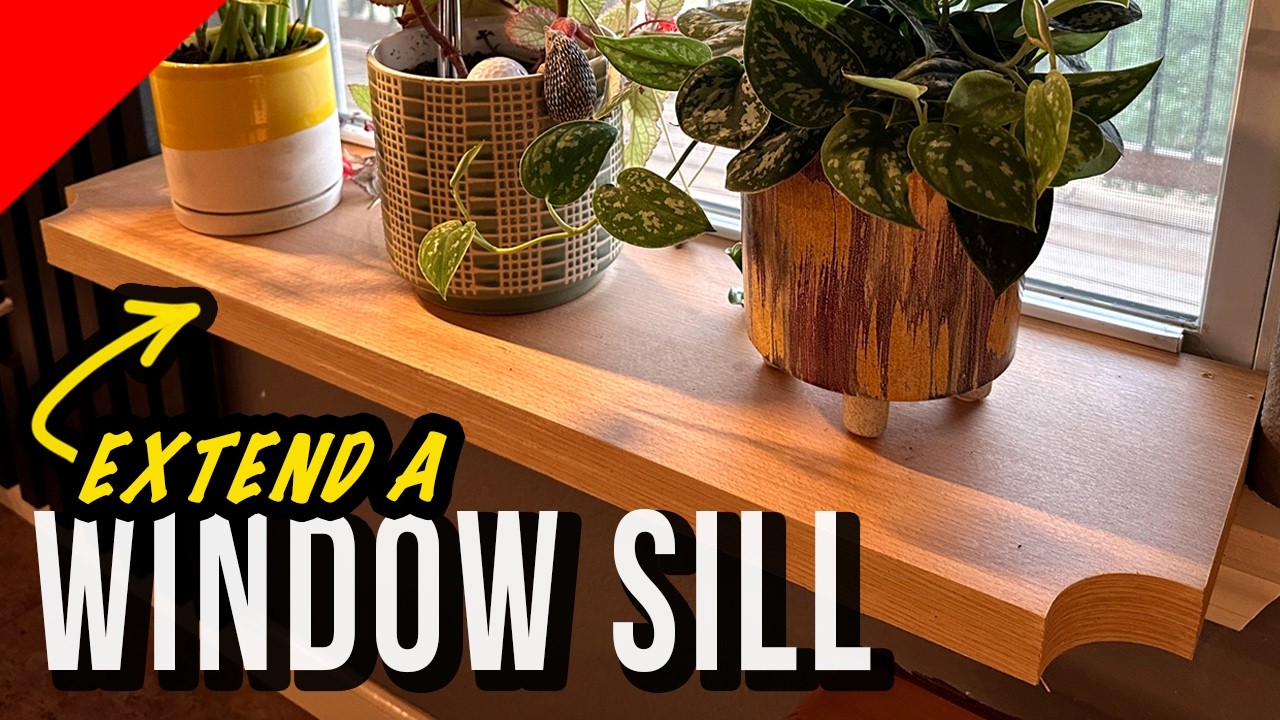 Extend a window sill to create the easiest shelf ever