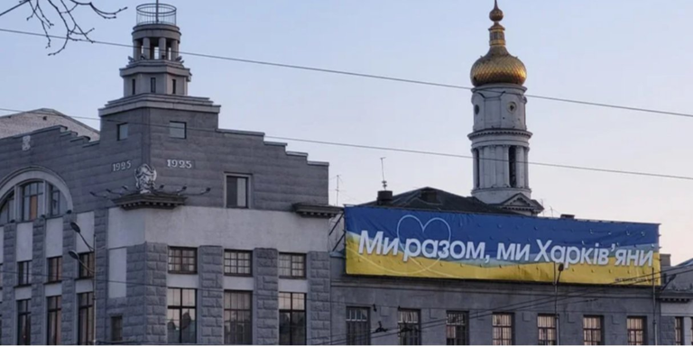 Russian attack sparks fire in Kharkiv residential building