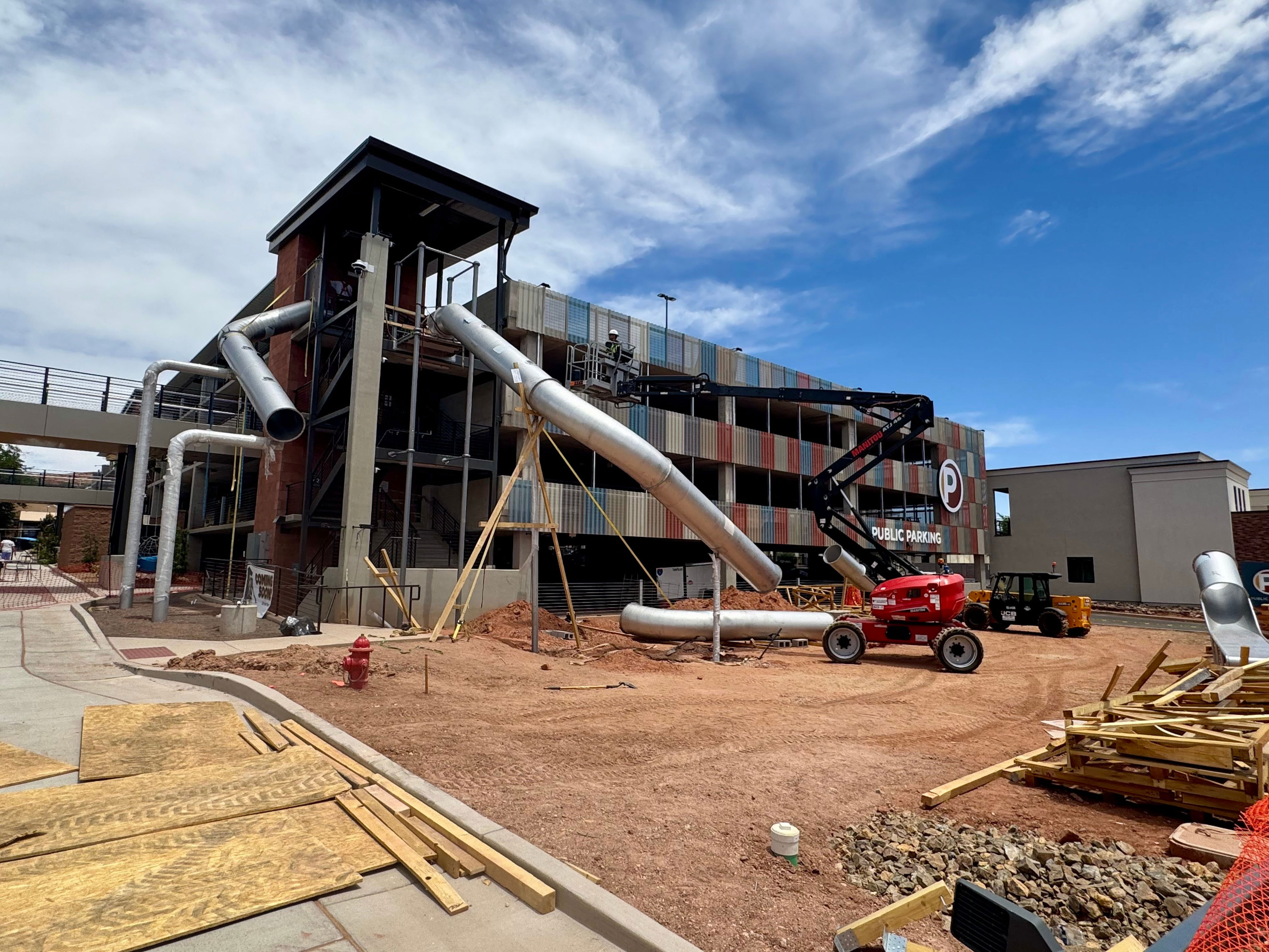 St. George is building giant slides from its City Hall parking garage ...