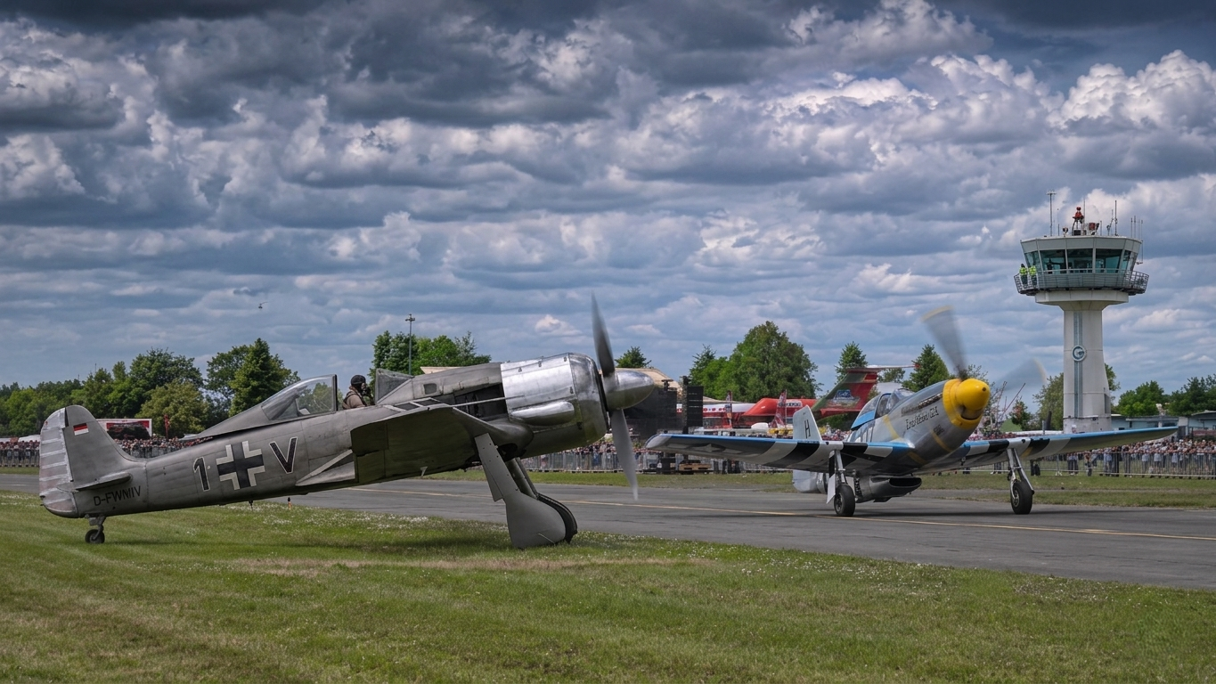 Watch these WWII rivals meet again - "80 years later they're flying ...