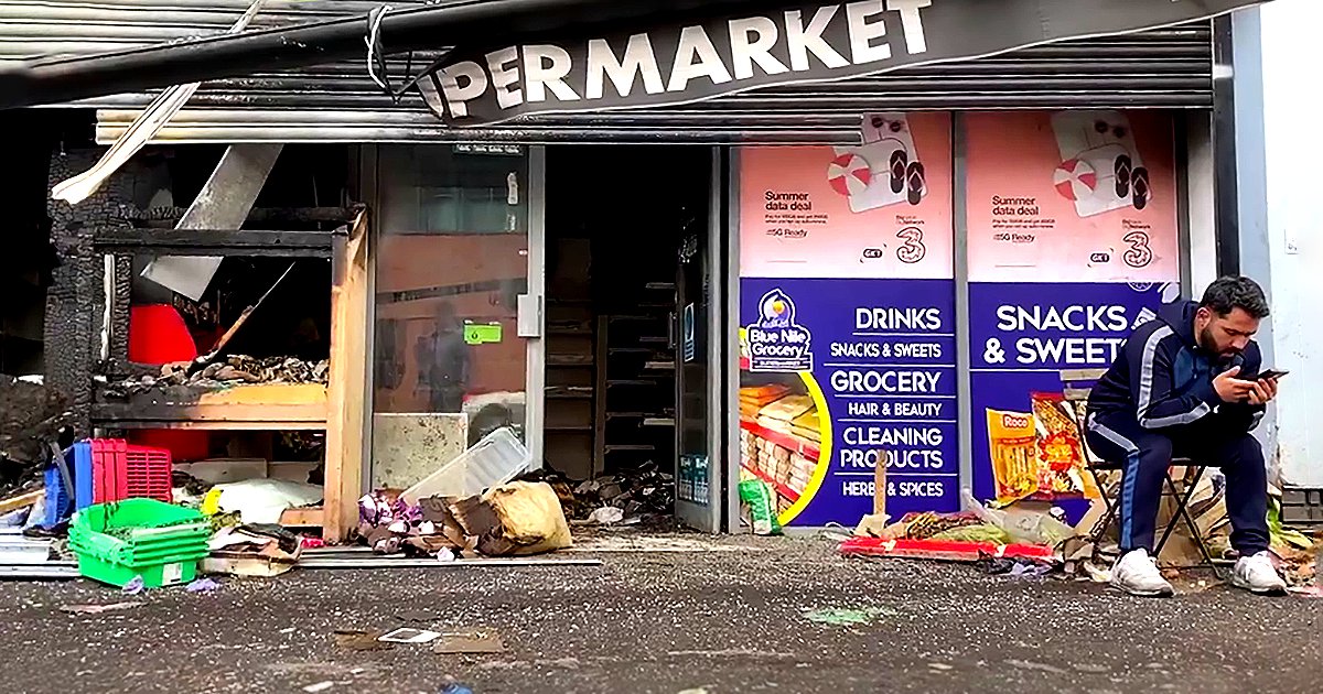 Supermarket destroyed in 2024 targeted again in Belfast riots