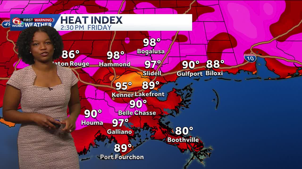 Feeling like the upper 90s to low 100s in your Wednesday New Orleans ...