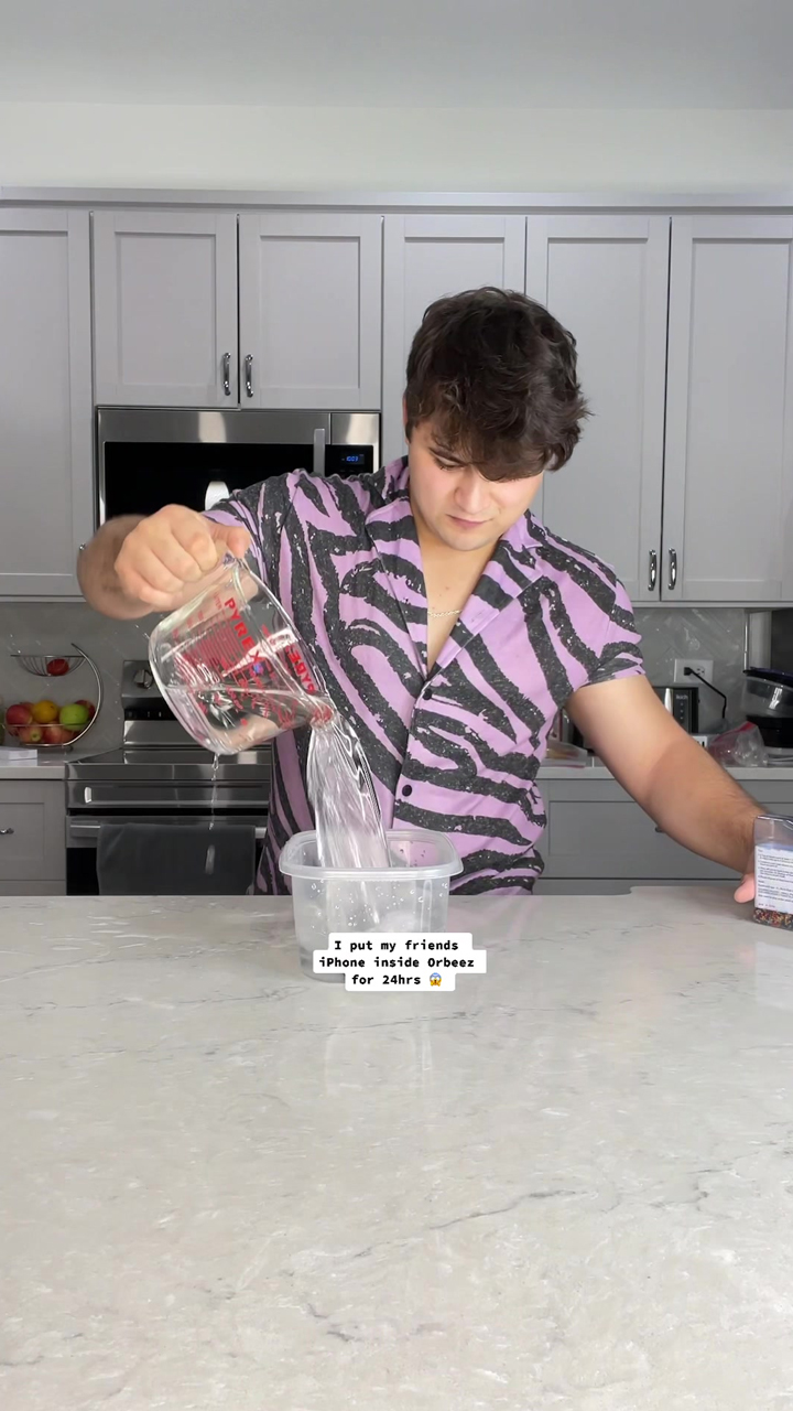 Orbeez filled water experiment: iPhone 24 hour survival test