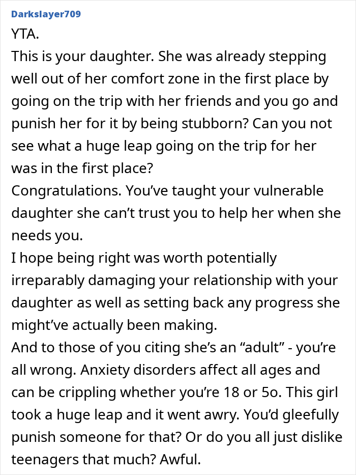 Parent makes adult daughter face the consequences of her own actions ...