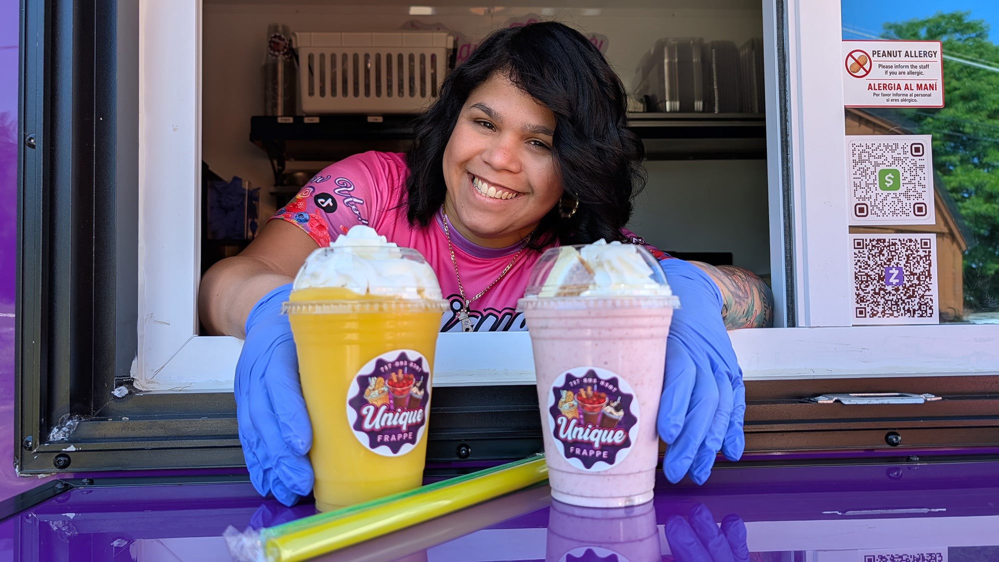 Unique frappe food truck serves sweet drinks in York city