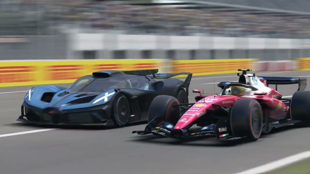 Lewis sfida la Bugatti Bolide