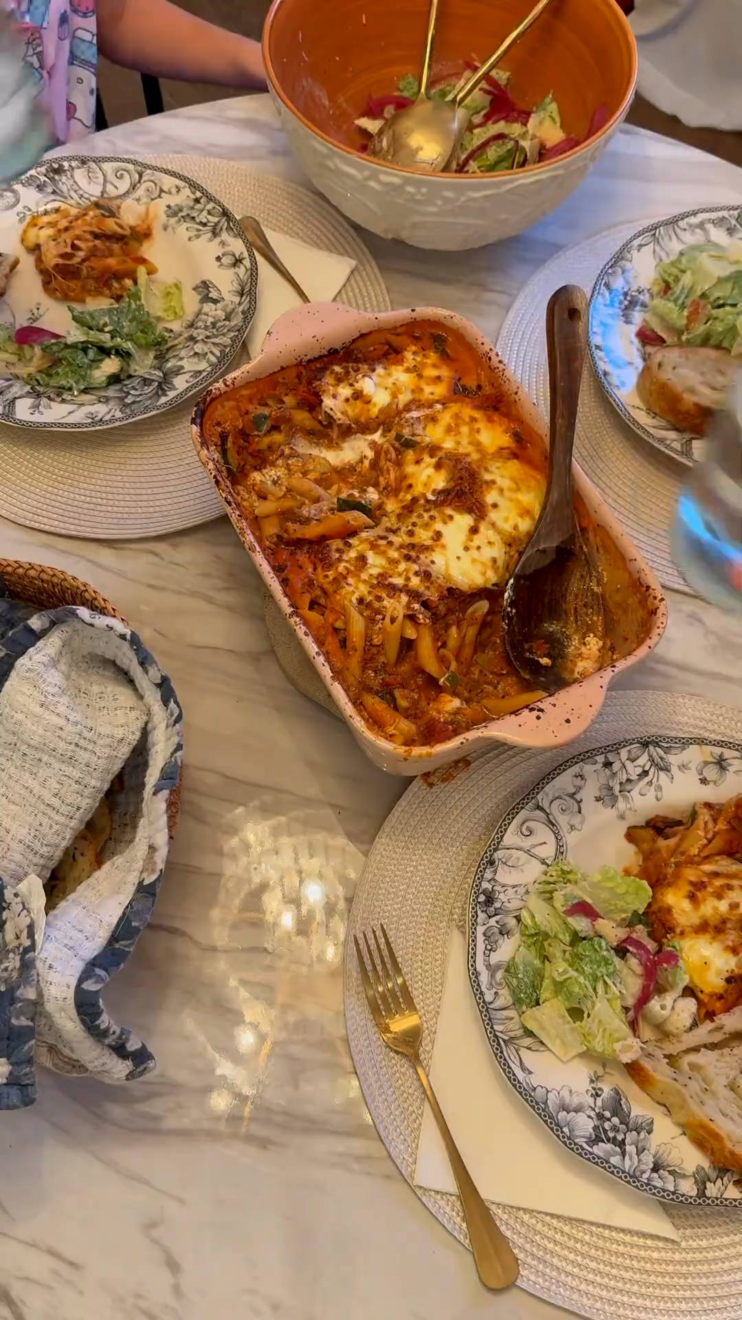 Family dinner featuring comforting flavors the whole family loves