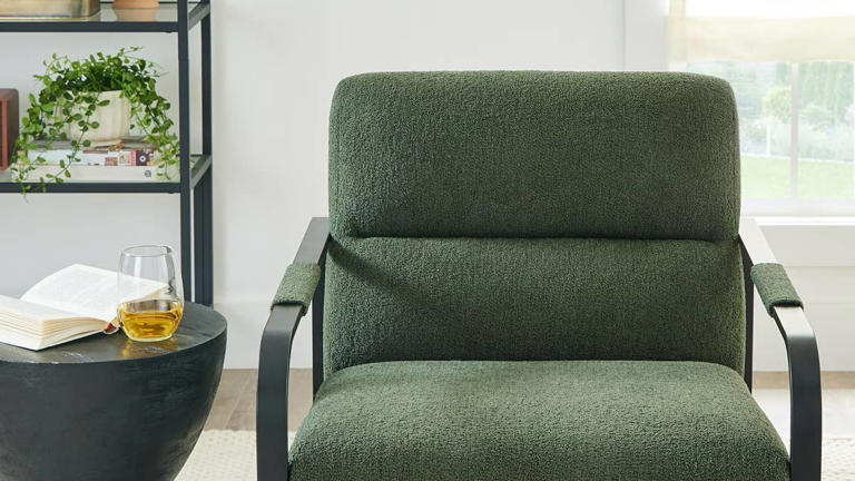 Walmart's mid-century accent chair is now $61 in trendy olive green