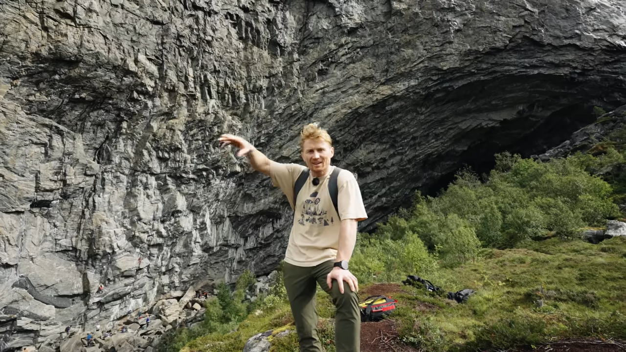 The cave hidden on Norway’s coast - home to the hardest climbs on Earth
