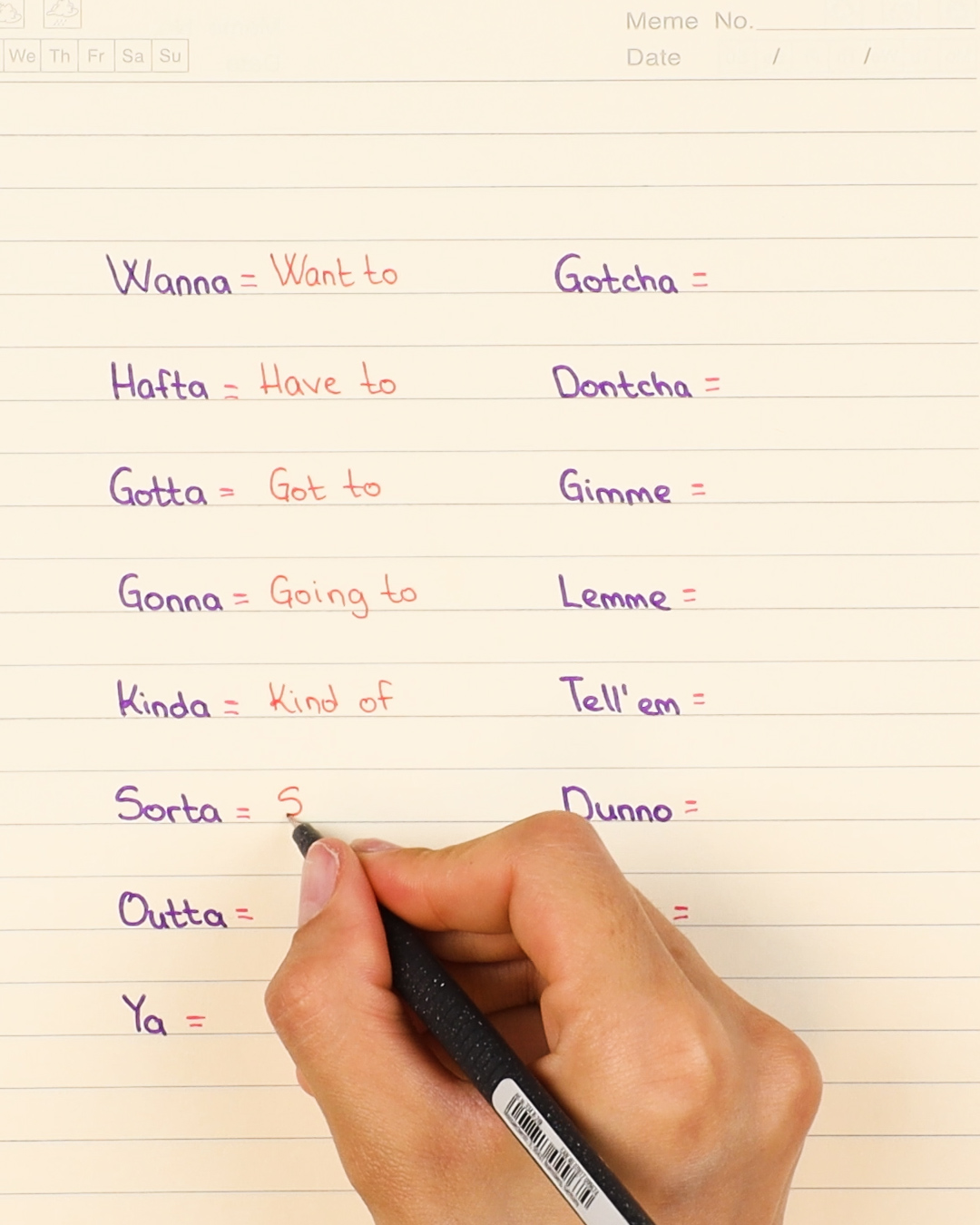Common shortcuts in English you hear every day