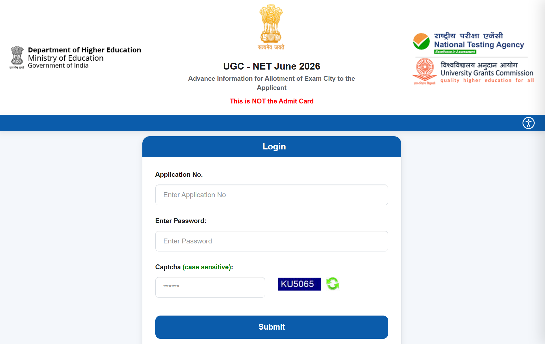 UGC NET June 2026 city intimation slip released at ugcnet.nta.nic.in ...
