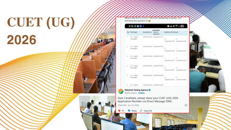 'My CUET answer key is wrong, not matching any question ID': Candidates ...