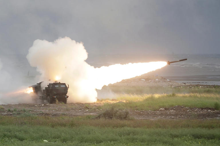 Taiwan fires rockets in China's direction from a US.-supplied mobile ...