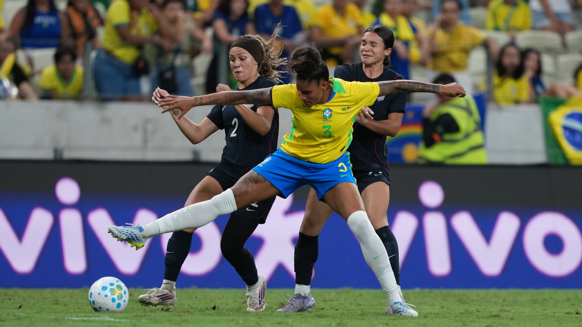 Brazil women shown eight red cards in stoppage time as USWNT win 1-0
