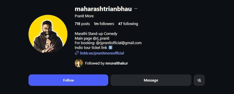 Pranit More deactivates Instagram after backlash over Rs 370 biryani ...